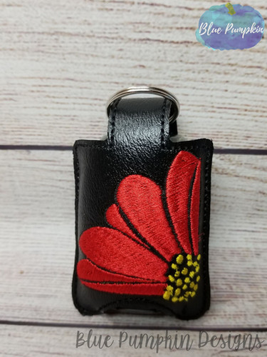 Single Poppy Hand Sanitizer Holder | Blue Pumpkin Vinyl