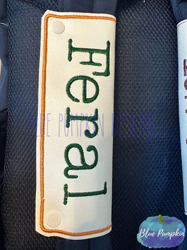 Feral Backpack Strap Cover | Blue Pumpkin Vinyl