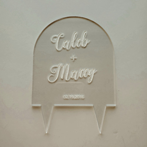 Custom Engraved Arched Topper | My Site