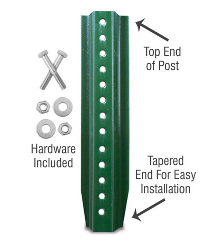 U-Channel Post Signage Kit - Green Enamel and Galvanized (6 ft ...