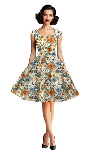 Nora Sweetheart Swing Dress (with or without pockets) | JamCat