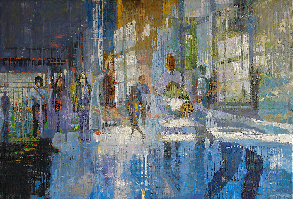 Ned Martin is a New York artist painter - oils on aluminum - abstract