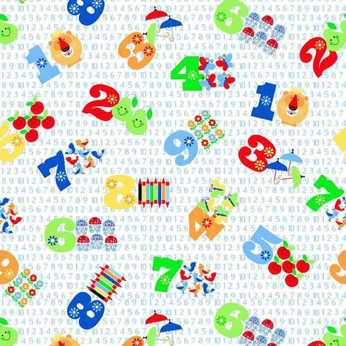 Flannel Number Print | kats-fabric-store