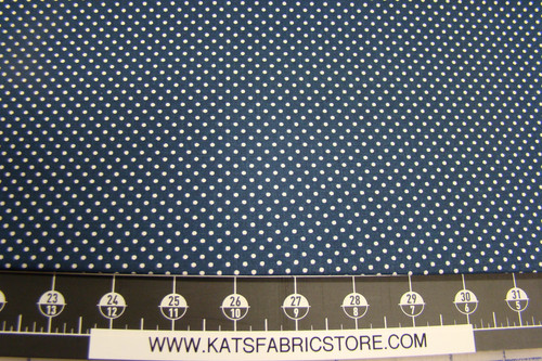 Mini White Polka Dot on Navy BD 49777-A06 | Kats FABRIC Store