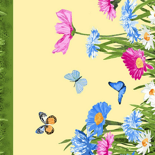 AD Spring Meadow Border Stripe | Kats FABRIC Store