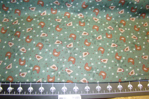 RJR High Meadow Farm Pine Hens in the Yard Black Multi | Kats FABRIC Store