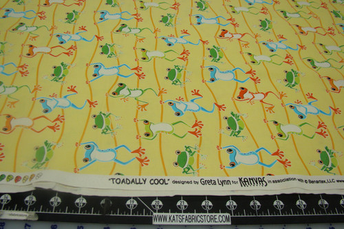Kanvas Toadally Cool Just Chillin 9832GL-03 Yellow | Kats FABRIC Store