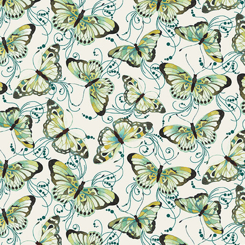 BX Butterfly Symphony Ivory | Kats FABRIC Store
