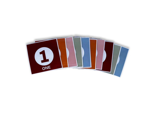 Numbers 1-10 Flash Cards | Coloured Bubble