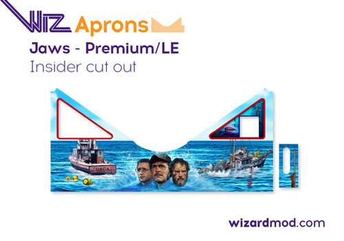 Jaws - Premium/LE Insider Cut Out Pinball Magnetic WizAprons | Wizard Mod