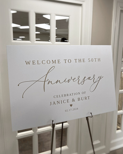 Foam Board Welcome sign | Yellow Ink Productio