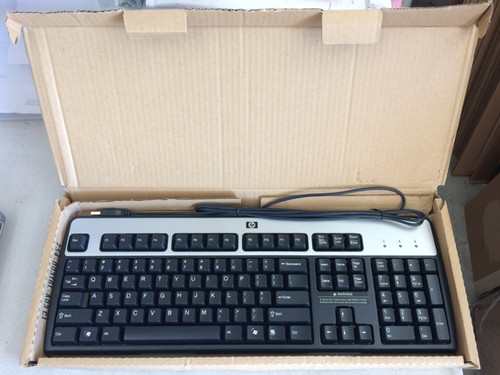 434821-001 HP USB KEYBOARD BLACK/SILVER 104-KEY LAYOUT (NEW)