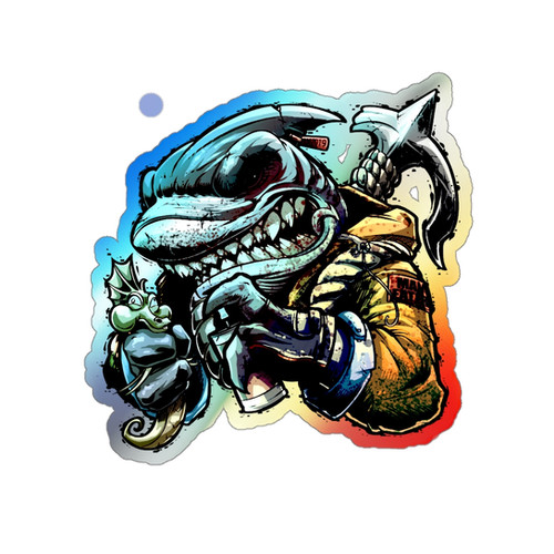 Man Eater Holographic Die-cut Stickers | Defshogun