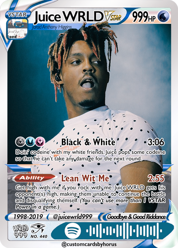 Juice WRLD Holographic Trading Card | Customcardsbyhorus