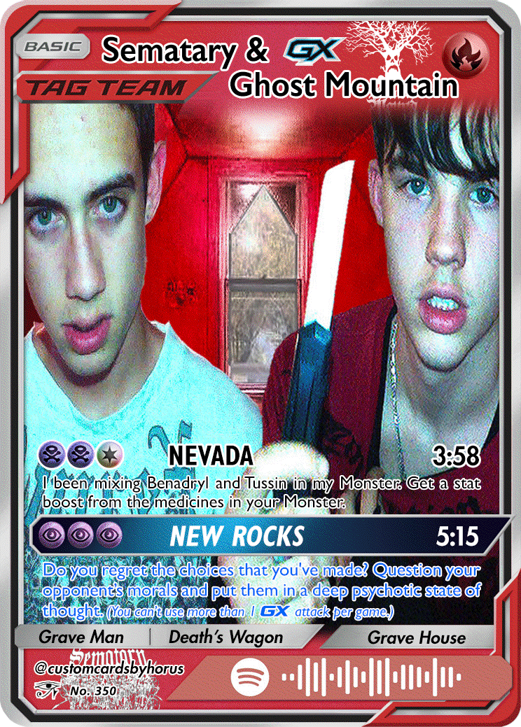 Sematary & Ghost Mountain Holographic Trading Card | customcardsbyhorus