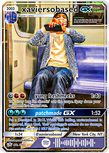 xaviersobased Holographic Trading Card | customcardsbyhorus