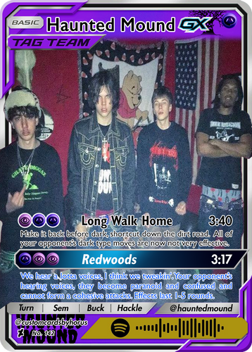 Haunted Mound Holographic Trading Card | customcardsbyhorus