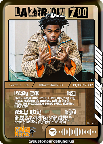 LAZER DIM 700 Holographic Trading Card | customcardsbyhorus