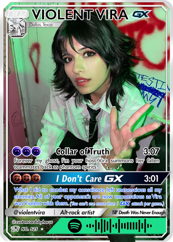 VIOLENT VIRA Holographic Trading Card | customcardsbyhorus