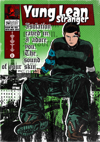 Yung Lean Comic Poster | customcardsbyhorus