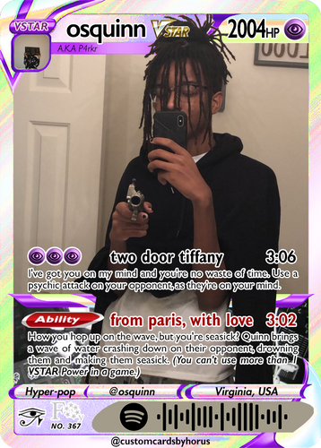 osquinn Holographic Trading Card p4rkr | customcardsbyhorus