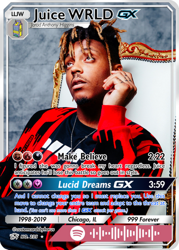 Juice WRLD Holographic Trading Card | Customcardsbyhorus