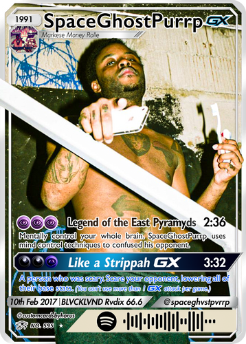 SpaceGhostPurrp Holographic Trading Card | customcardsbyhorus