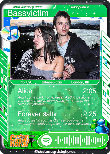 Bassvictim Holographic Trading Card | customcardsbyhorus