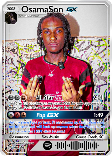 OsamaSon Holographic Trading Card | customcardsbyhorus