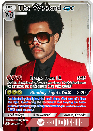 The Weeknd Holographic Trading Card | customcardsbyhorus