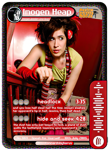 Imogen Heap Holographic Trading Card | customcardsbyhorus