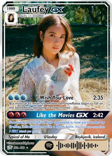 Laufey Holographic Trading Card | customcardsbyhorus