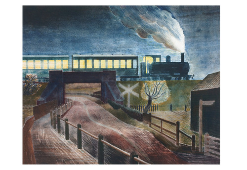 Train at Night Art Print by Eric Ravilious | Eric Ravilious Prints