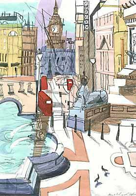 Trafalgar Square Art Print by Mark Raggett