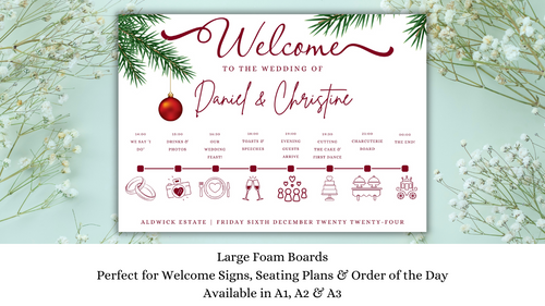 Large Foam Boards for Signage - Welcome Signs, Table Plans & Order of ...