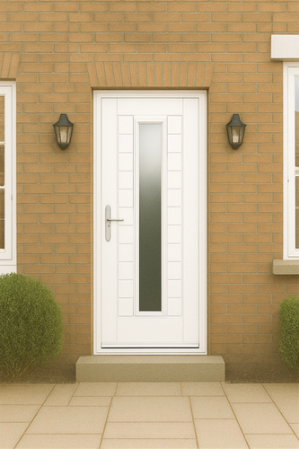 UPVC Front Door 1 - White - Right Opening | Solomons Doors Ltd