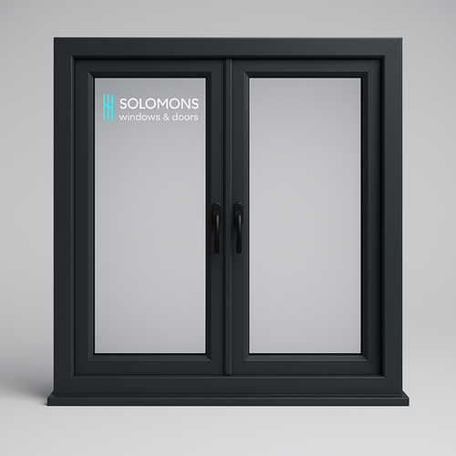 uPVC French Window - Grey | Solomons Doors Ltd