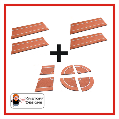 15mm WW2 Bundle (C) Roads and Pavements brick MDF Painted Terrain ...