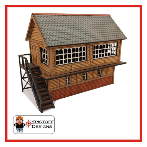 OO gauge signal box MDF pre-painted building railway 1:76 00 | Kristoff ...