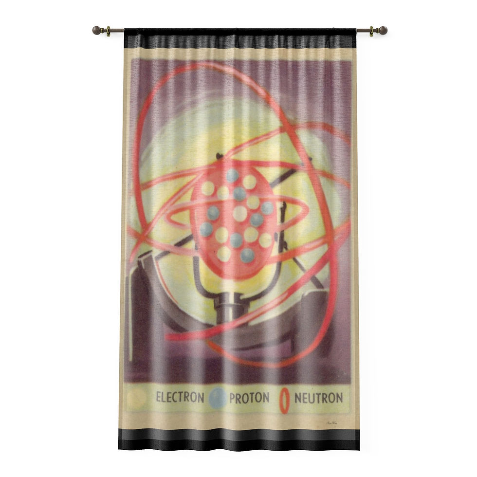 Electron Proton Neutron Sheer Window Curtain | yourdesignmd