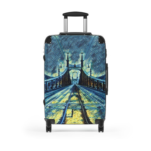Starry Night Rail Road Bridge Cabin Suitcase (3 variants) | yourdesignmd