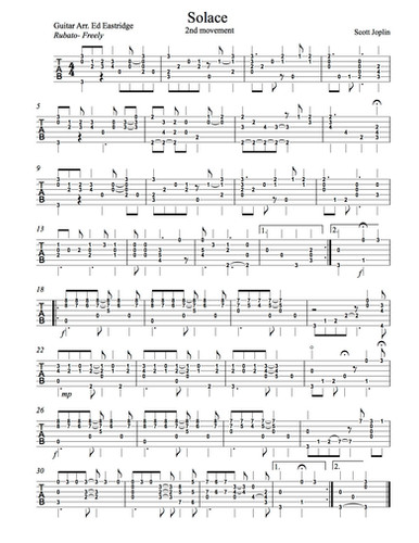Solace Solo Guitar Tab | Ed Eastridge/Big Mo