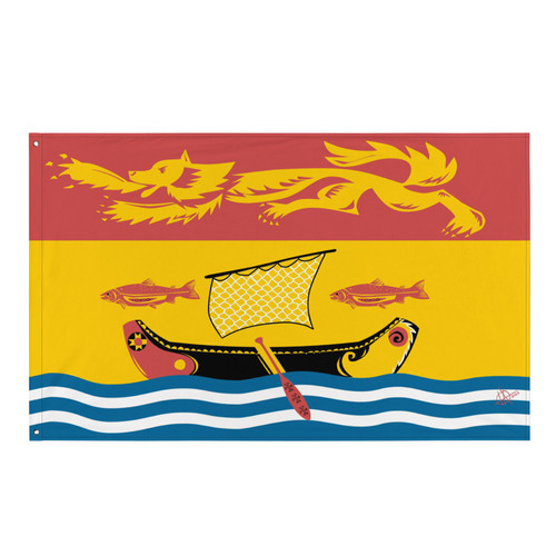 Unceded Territory Known as New Brunswick Flag 56x34.5" | Moxy Fox Studio