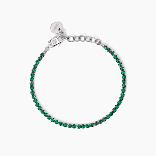 831017 KIDULT BRACCIALE TENNIS CON CRISTALLI VERDI | Ardesia Gioielli