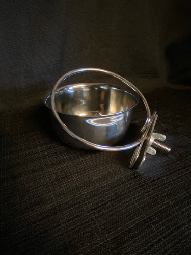 Stainless Steel Coop Cup - wire holder w/ clamp - 10oz | The 3-C's