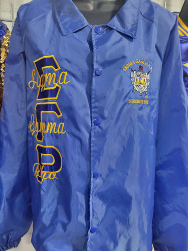 Sgrho Blue Line Jacket | ElegantGreekJewelry