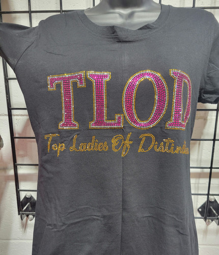 Tlod Black Pink/Gold Tshirt | ElegantGreekJewelry