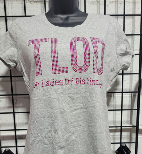 Tlod Grey Pink Bling Shirt | ElegantGreekJewelry