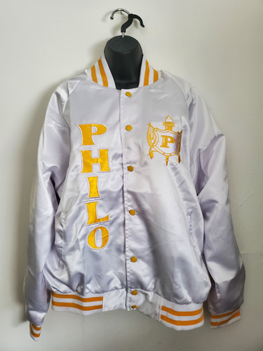 Philo White Satin Jacket | ElegantGreekJewelry