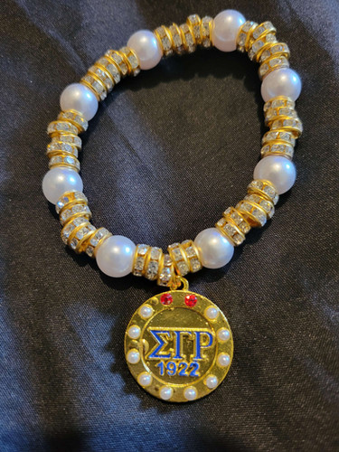 Sgrho Ruby Pearl Bracelet | ElegantGreekJewelry